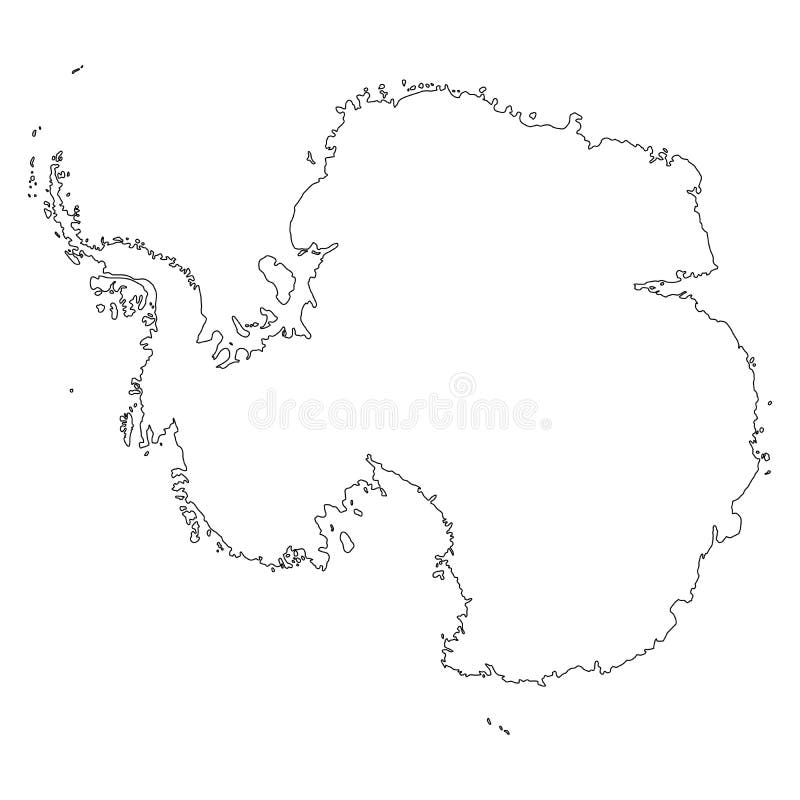 Map of Antarctica on Transparent Background Stock Vector - Illustration ...