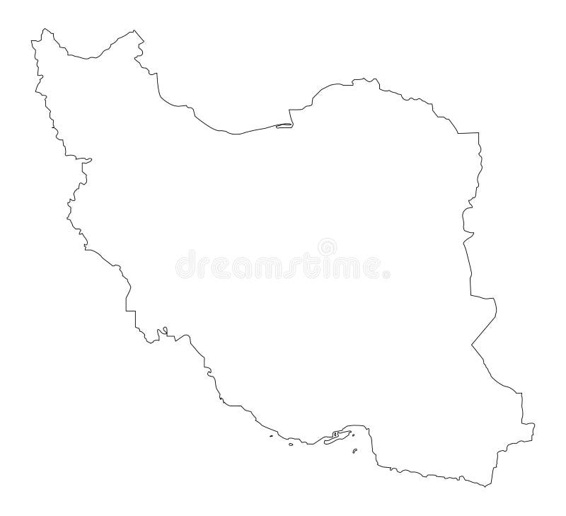 Map outline Iran stock vector. Illustration of dimensional - 127795267