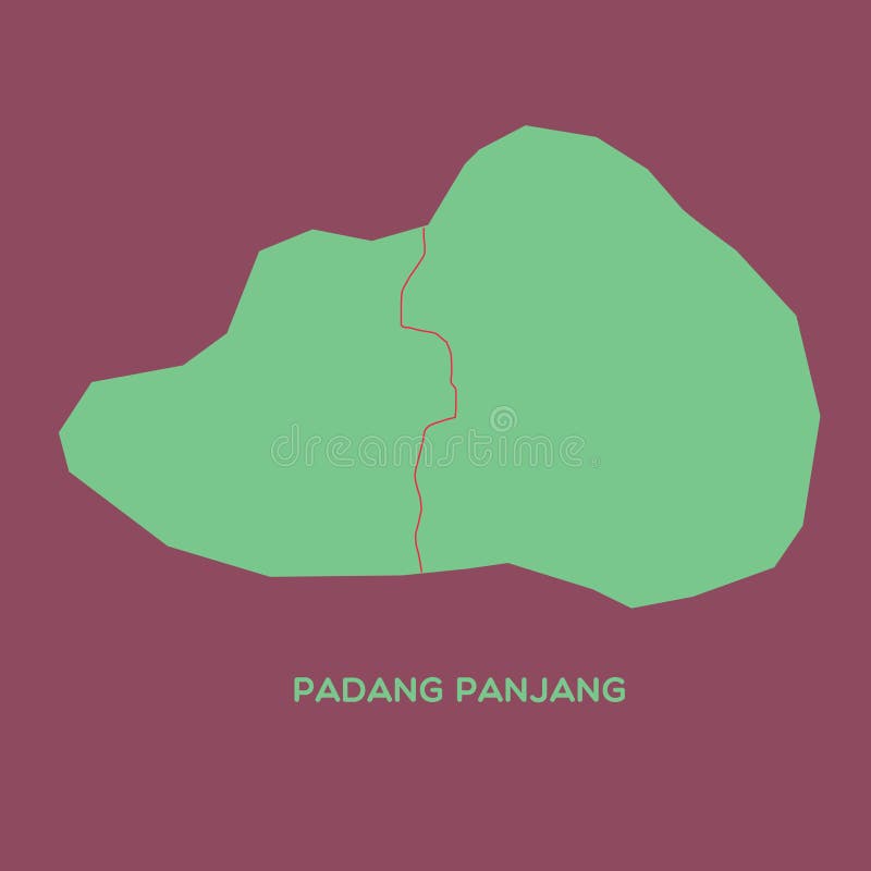 Map of Padang Panjang. Vector Illustration Decorative Design Stock ...