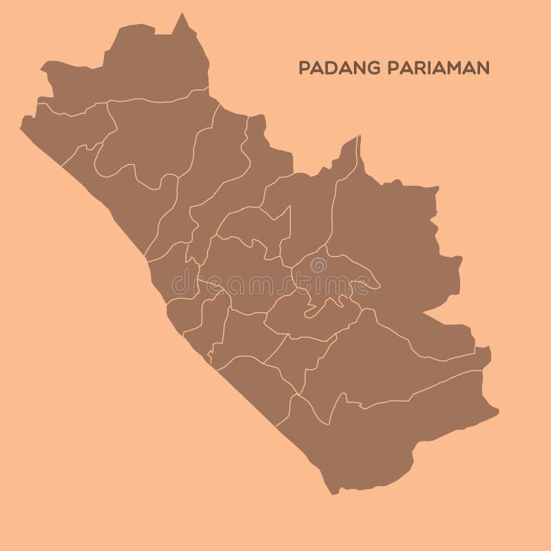Map of Padang Pariaman. Vector Illustration Decorative Design Stock ...