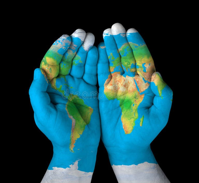 Map painted on hands stock image. Image of future, australia - 29472197