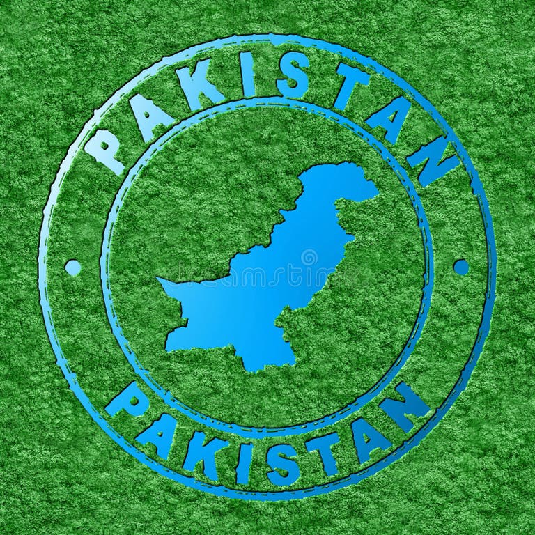 Map of Pakistan, Forest with Water Map Stock Illustration ...