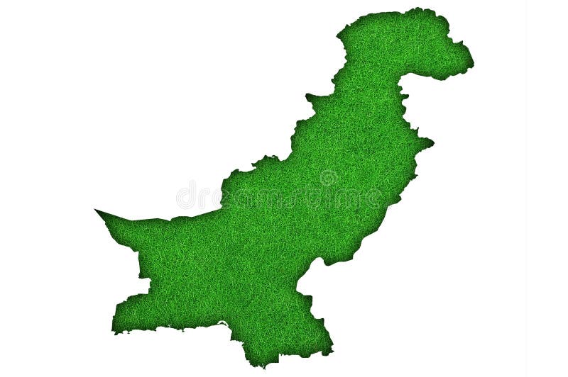 Map of Pakistan Green Highlighted with Neighbor Countries Stock Vector ...