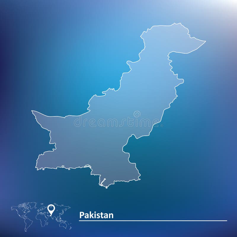 Map of Pakistan stock vector. Illustration of islamic - 125152644