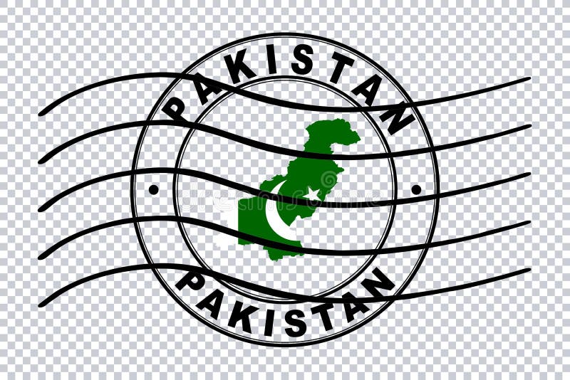 Map of Pakistan, Postal Passport Stamp, Travel Stamp Stock Illustration ...