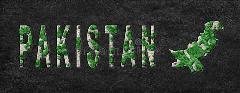 Map of Pakistan Reforestation Green Agenda Stock Illustration ...