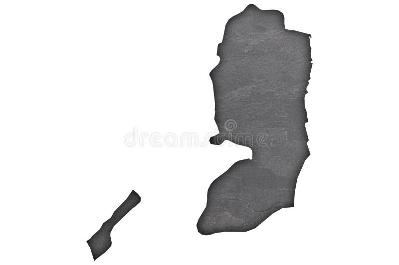 Map of Palestine on Dark Slate Stock Illustration - Illustration of ...