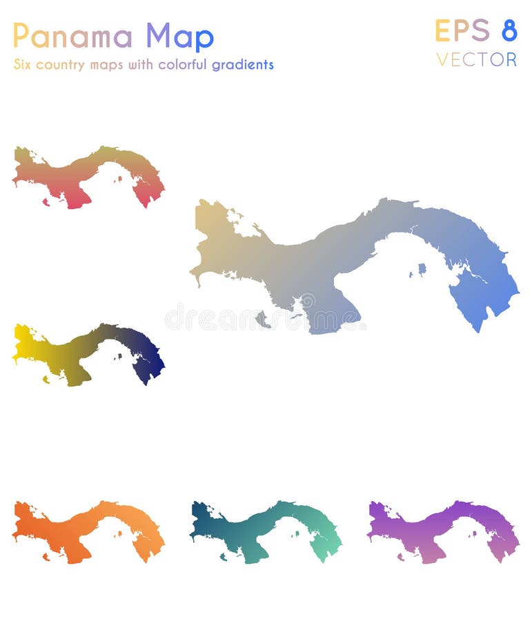Map of Panama with Beautiful Gradients. Stock Vector - Illustration of ...