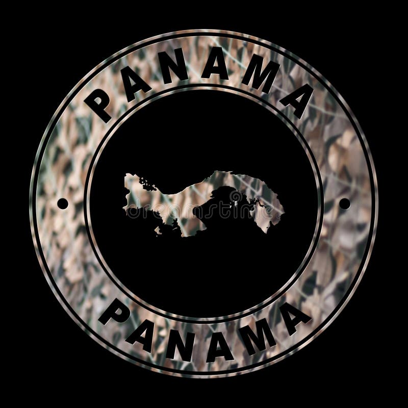 Map of Panama, Military Stamp Stock Illustration - Illustration of ...