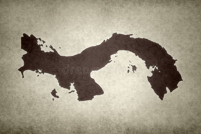 Map of Panama on a paper stock illustration. Illustration of pattern ...
