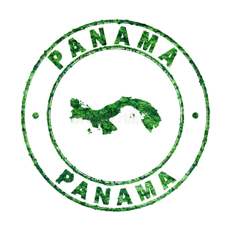 Map of Panama, Postal Stamp, Sustainable Development, CO2 Emission ...
