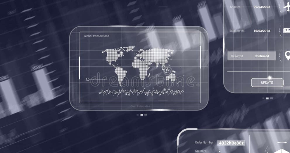 Map Panel Showing Line Graph in UI, Shipping Status Panel, UPDATE ...