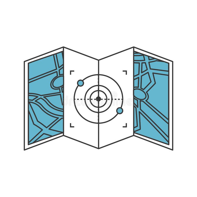 Map paper with target stock vector. Illustration of search - 95883238