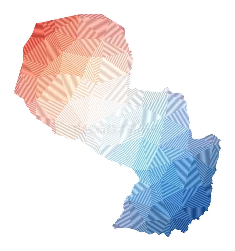 Map of Paraguay. stock vector. Illustration of country - 222045041