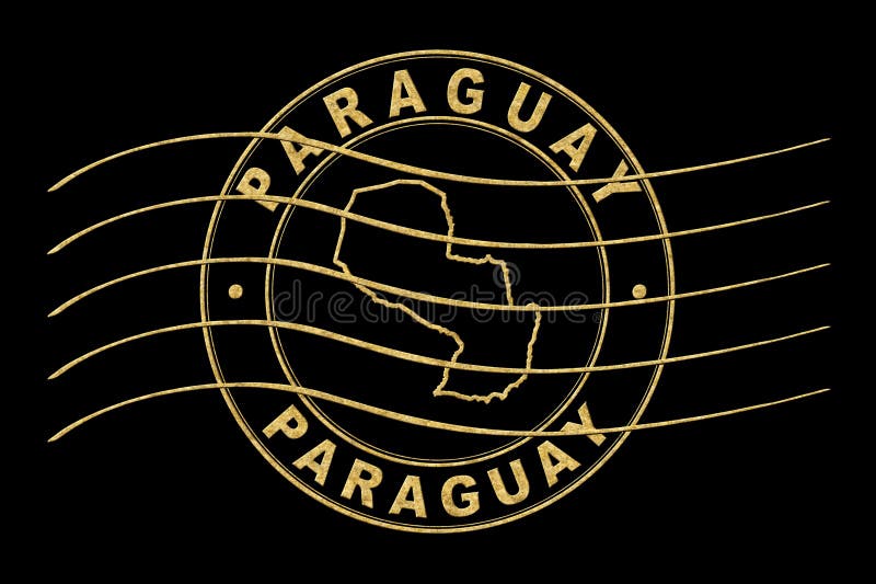 Map of Paraguay, Postal Passport Stamp, Travel Stamp Stock Illustration ...