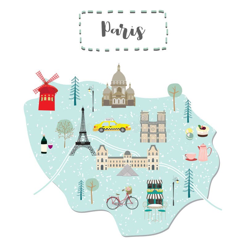 Cartoon Paris Map Stock Illustrations – 471 Cartoon Paris Map Stock ...