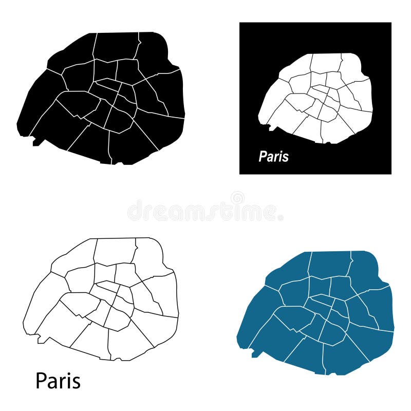 Map of Paris, France Icon Design Stock Vector - Illustration of ...