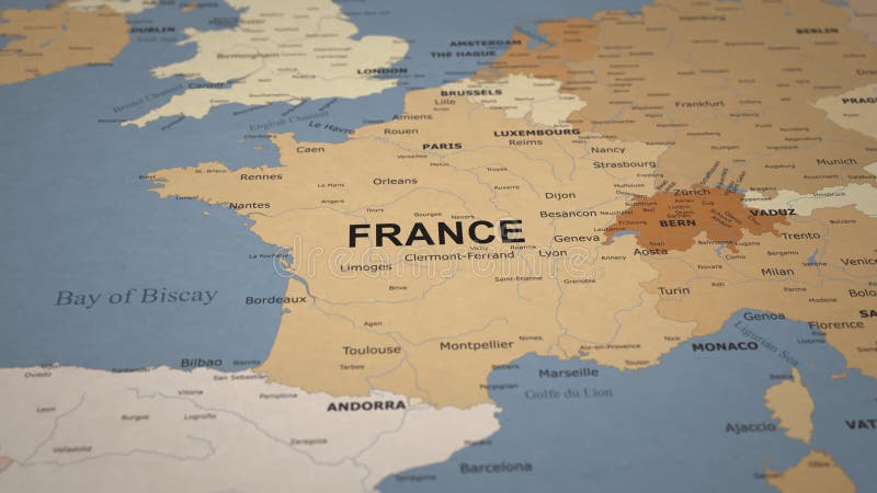 Old Paper Map of France stock video. Video of capital - 277468963