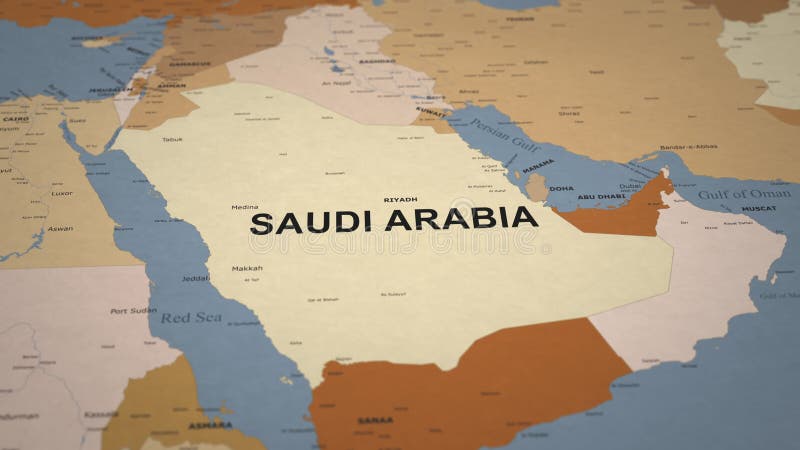 Old Paper Map of Saudi Arabia Stock Video - Video of geography ...