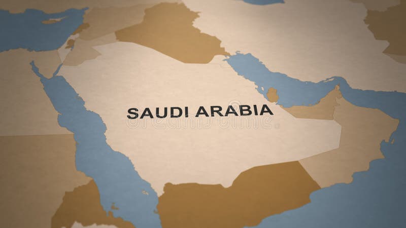 Old Paper Map of Saudi Arabia Stock Video - Video of geography ...