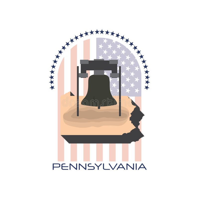 Map of Pennsylvania State. Vector Illustration Decorative Design Stock ...