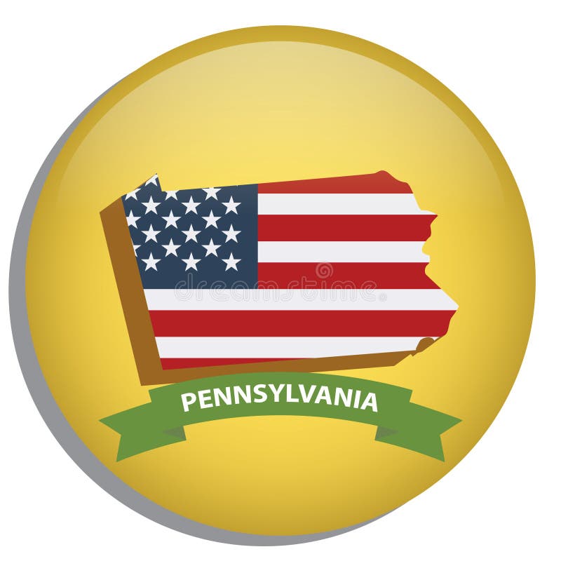 Map of Pennsylvania State. Vector Illustration Decorative Design Stock ...