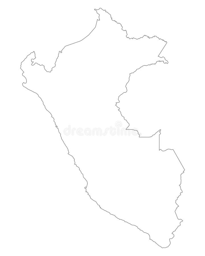 Map of Peru stock vector. Illustration of white, grey - 80385190