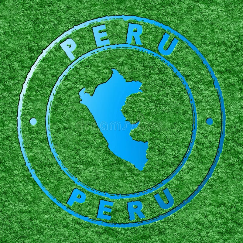 Map of Peru, Forest with Water Map Stock Illustration - Illustration of ...
