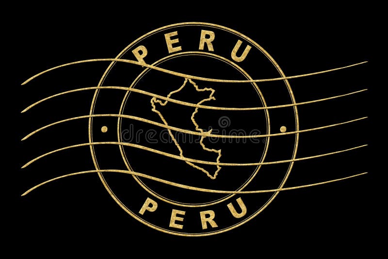 Map of Peru, Postal Passport Stamp, Travel Stamp Stock Illustration ...
