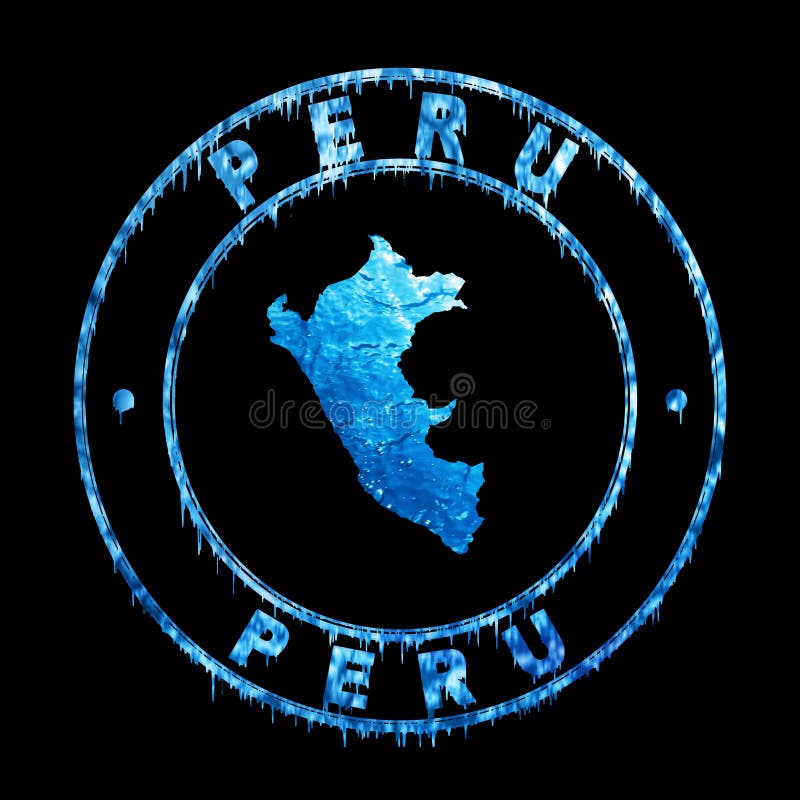 Map of Peru Water concept stock illustration. Illustration of health ...