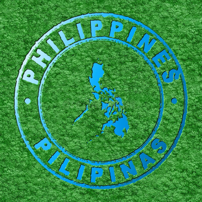 Map of Philippines, Forest with Water Map Stock Illustration ...