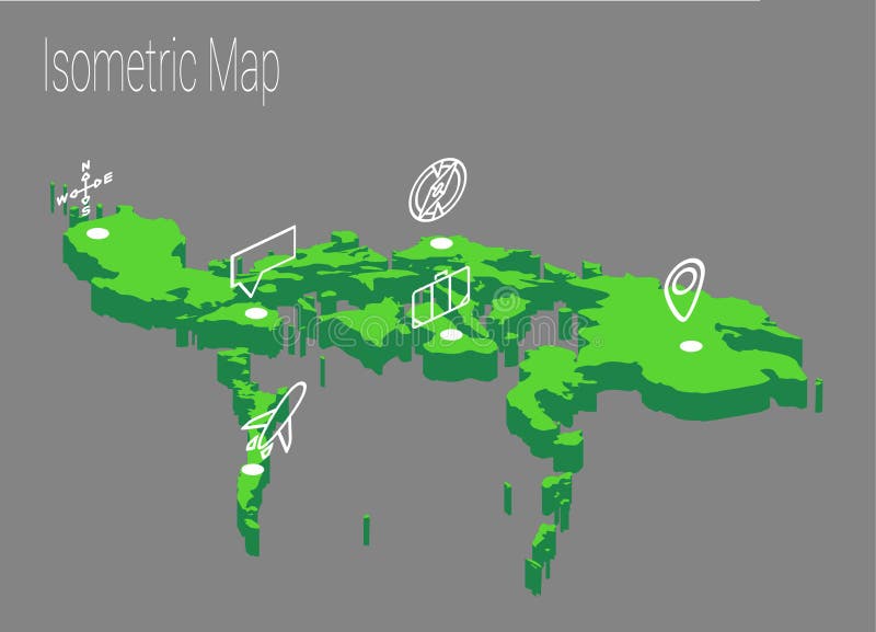 Map Philippines Isometric Concept. Stock Vector - Illustration of ...