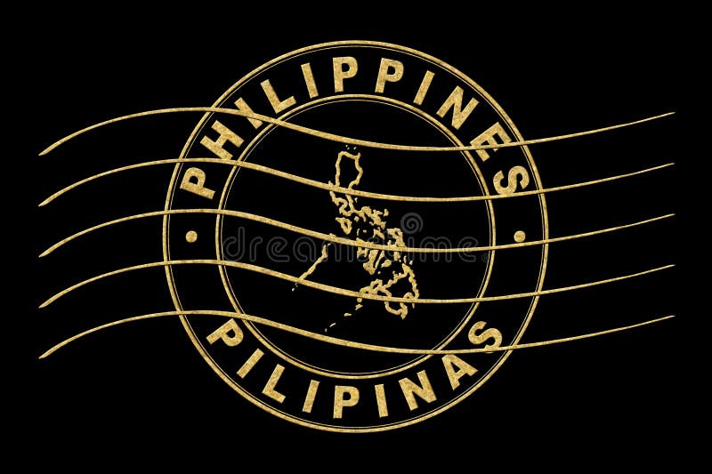 Map of Philippines, Postal Passport Stamp, Travel Stamp Stock ...