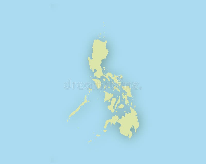 Map of the Philippines in Blue Colour Stock Vector - Illustration of ...