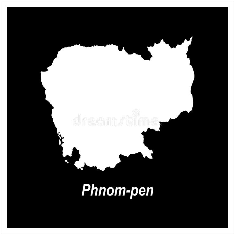 Map of Phnom Penh, Cambodia Stock Vector - Illustration of flat ...