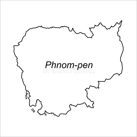 Map of Phnom Penh, Cambodia Stock Vector - Illustration of penh, design ...