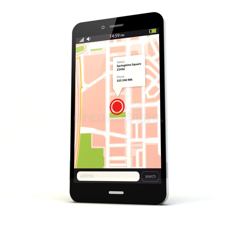 Map phone stock illustration. Illustration of media, concept - 31858526