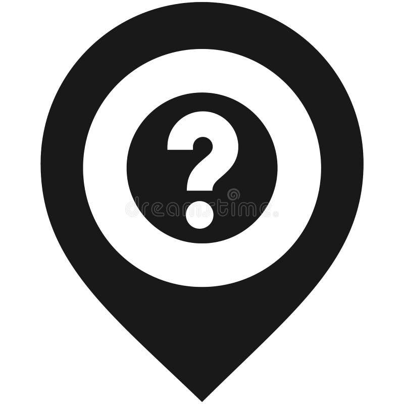 Black map pin, stock vector. Illustration of push, marker - 102145425