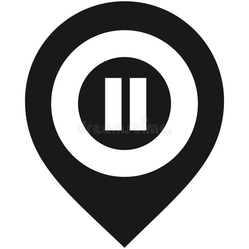 Black map pin, stock vector. Illustration of cartography - 102145601