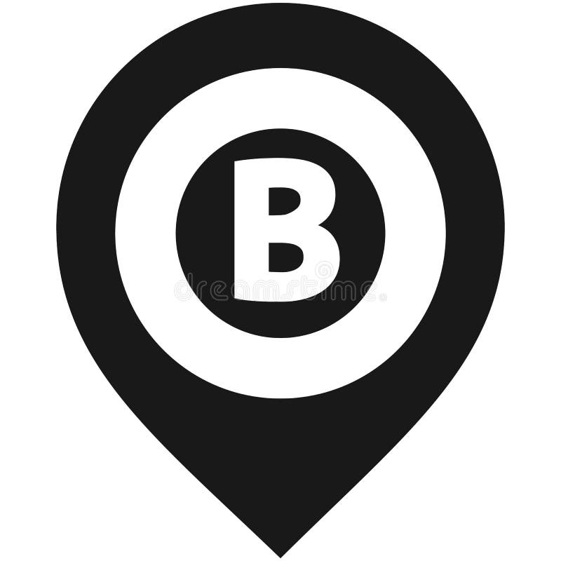 Black map pin, stock vector. Illustration of rounded - 102145668