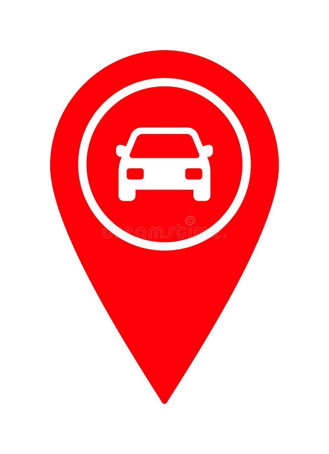 Map Pin Pointer Navigation Location Car Stock Vector - Illustration of ...