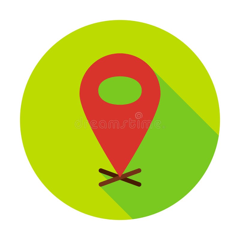 Map Pin Circle Icon stock vector. Illustration of flat - 122603617