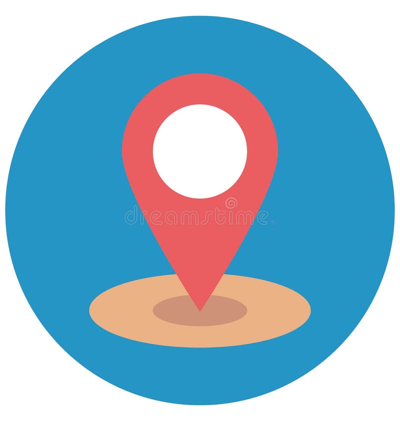 Map Pin Color Illustration Vector Icon Stock Vector - Illustration of ...