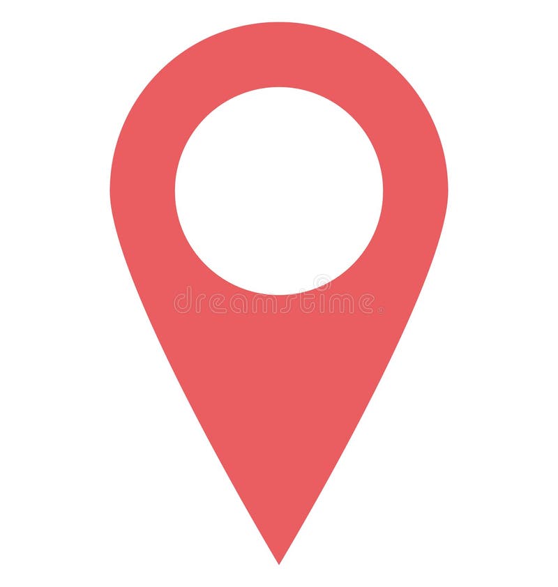 Map Pin Color Isolated Vector Icon that Can Be Easily Modified or Edit ...