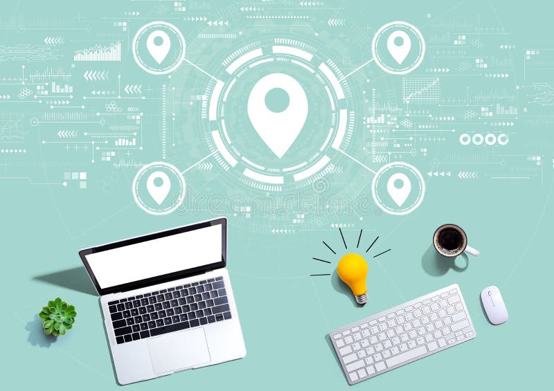 Map Pin Concept Computers Light Bulb Stock Photos - Free & Royalty-Free ...