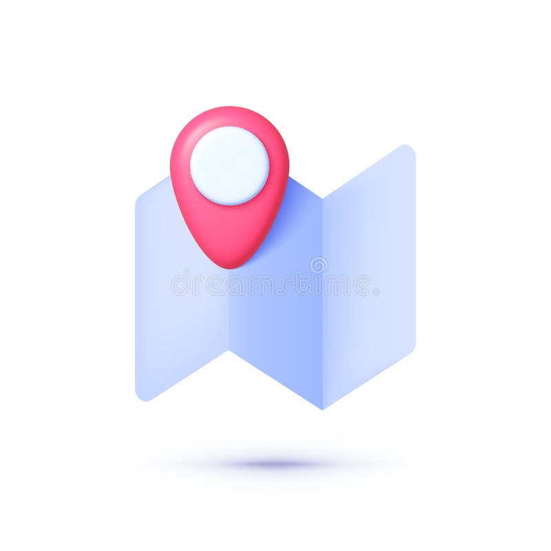 Map Pin 3d for Mobile App Design. Gps Point. Symbol Illustration Stock ...
