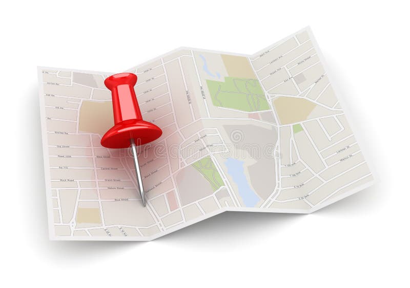 Map and Pin stock illustration. Illustration of road - 114041444