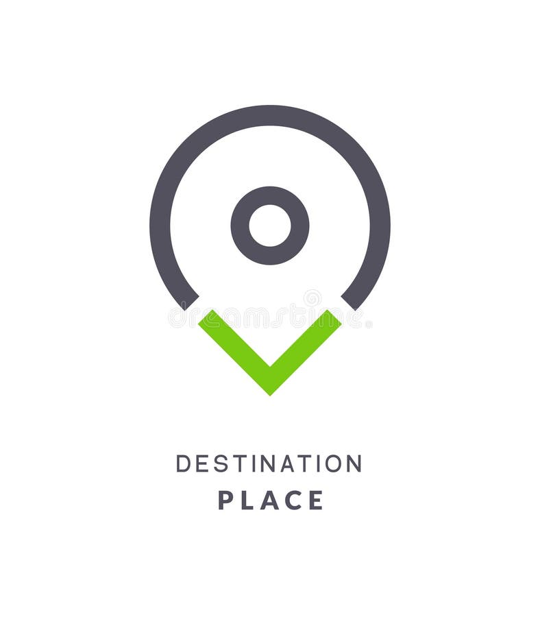 Map Pin Destination Icon. GPS Place Sign Flat Vector Marker Stock ...