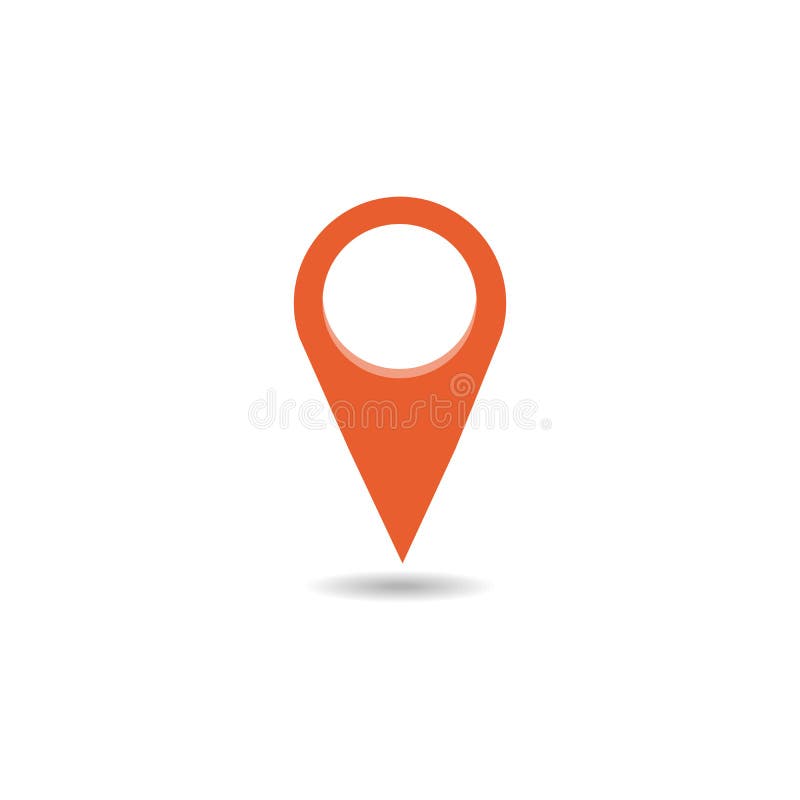 Map Pin Flat Design Style Modern Icon, Pointer Minimal Vector Symbol ...