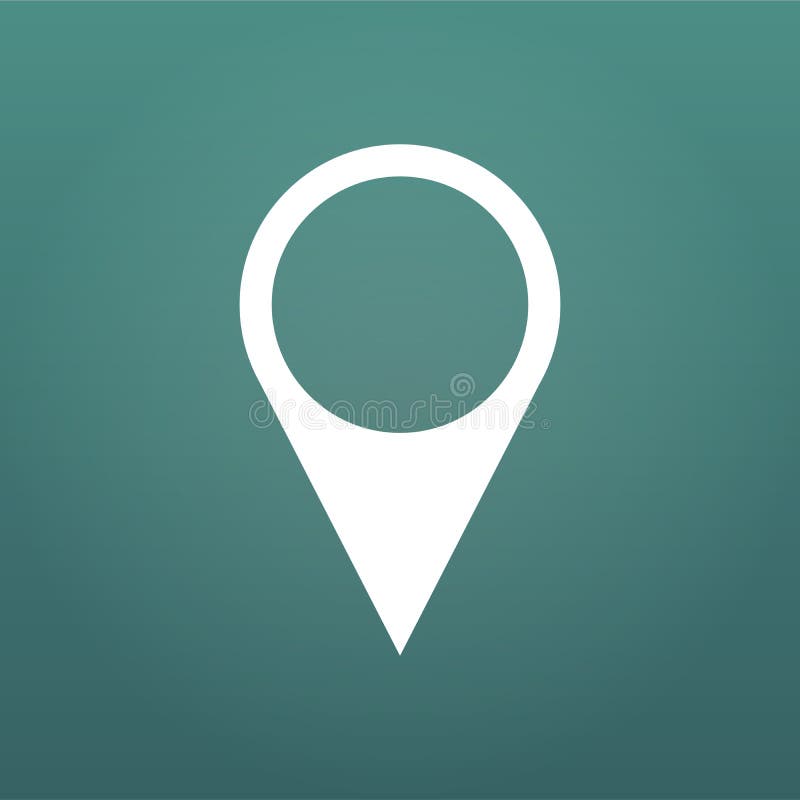 Map Pin Flat Design Style Modern Icon, Pointer Minimal Vector Symbol ...